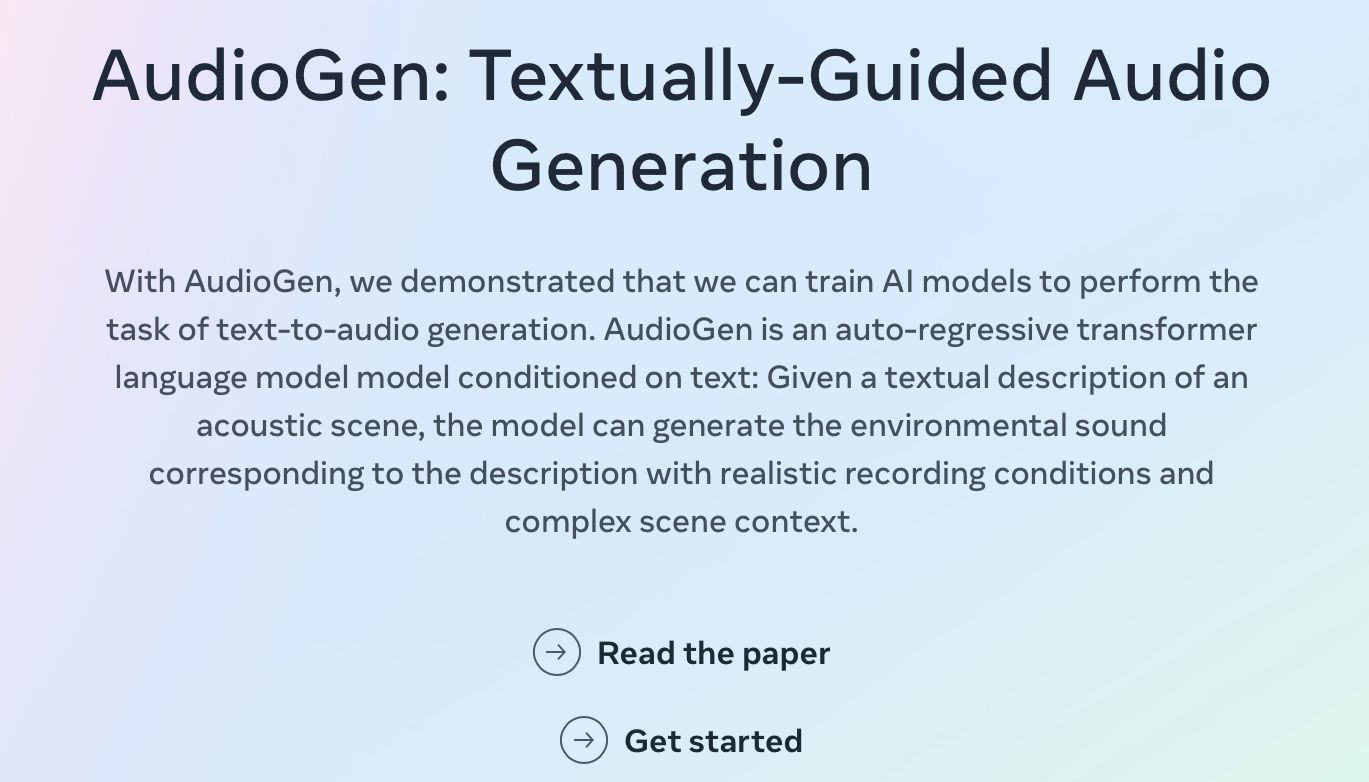Meta Luncurkan Generative AI Music Generator, Namanya AudioCraft ...